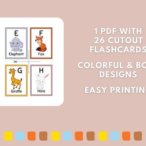 ABC Printable Flashcards, Alphabet Flashcards, Homeschool Teaching ...