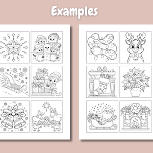 Bold and Easy Tiny Christmas Coloring Pages, 120 Mini Designs, Kids and ...