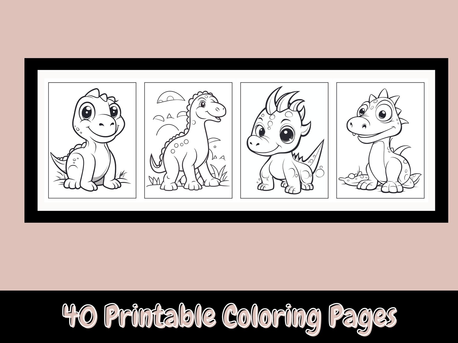Dino Coloring Pages for Kids, Coloring Book, Printable Coloring Pages ...