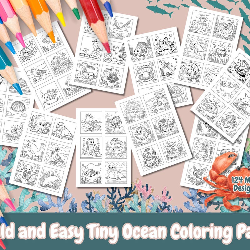 Ocean Coloring Pages - Etsy