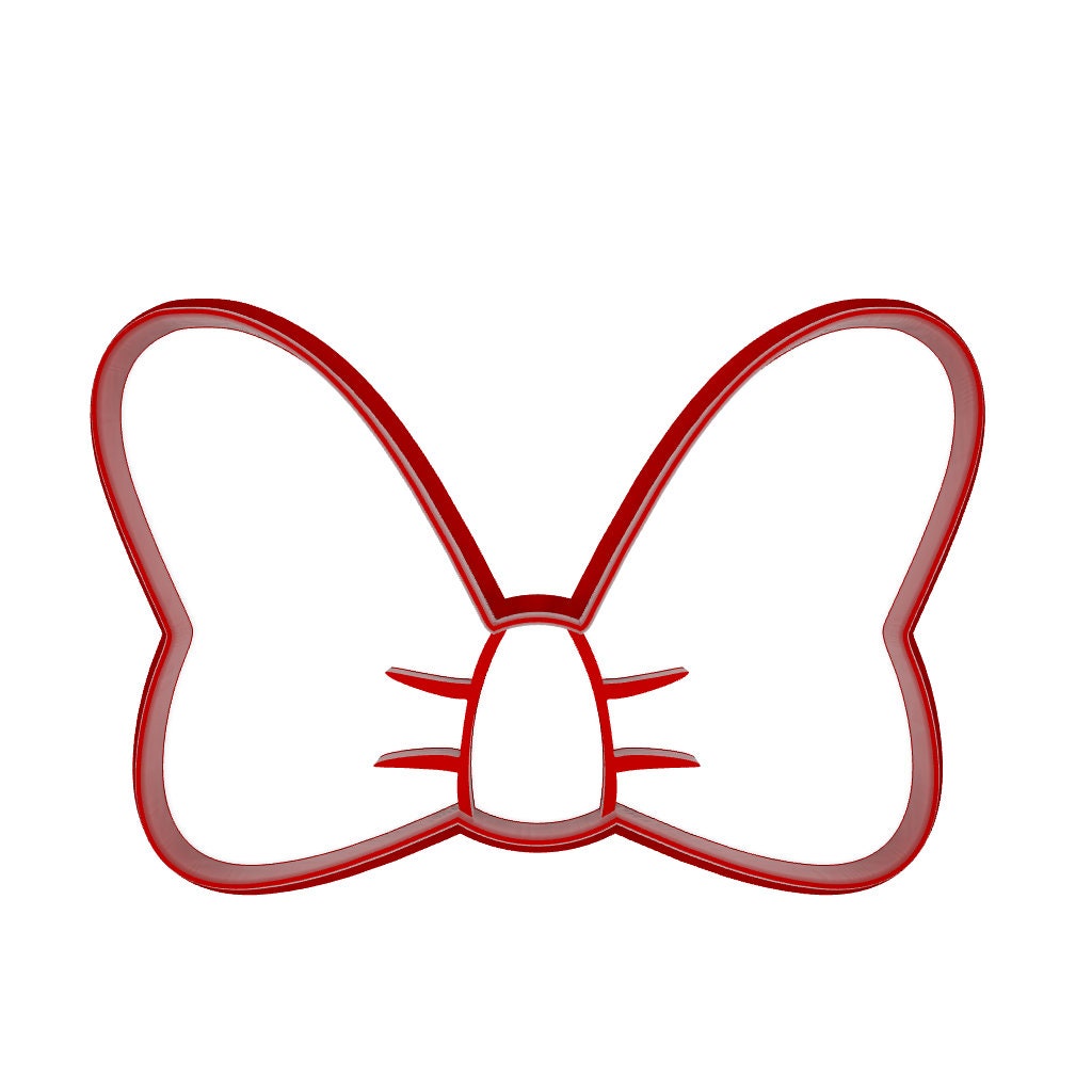 Minnie Mouse Bow With Detail Cookie Cutter STL File - Digital Download ...