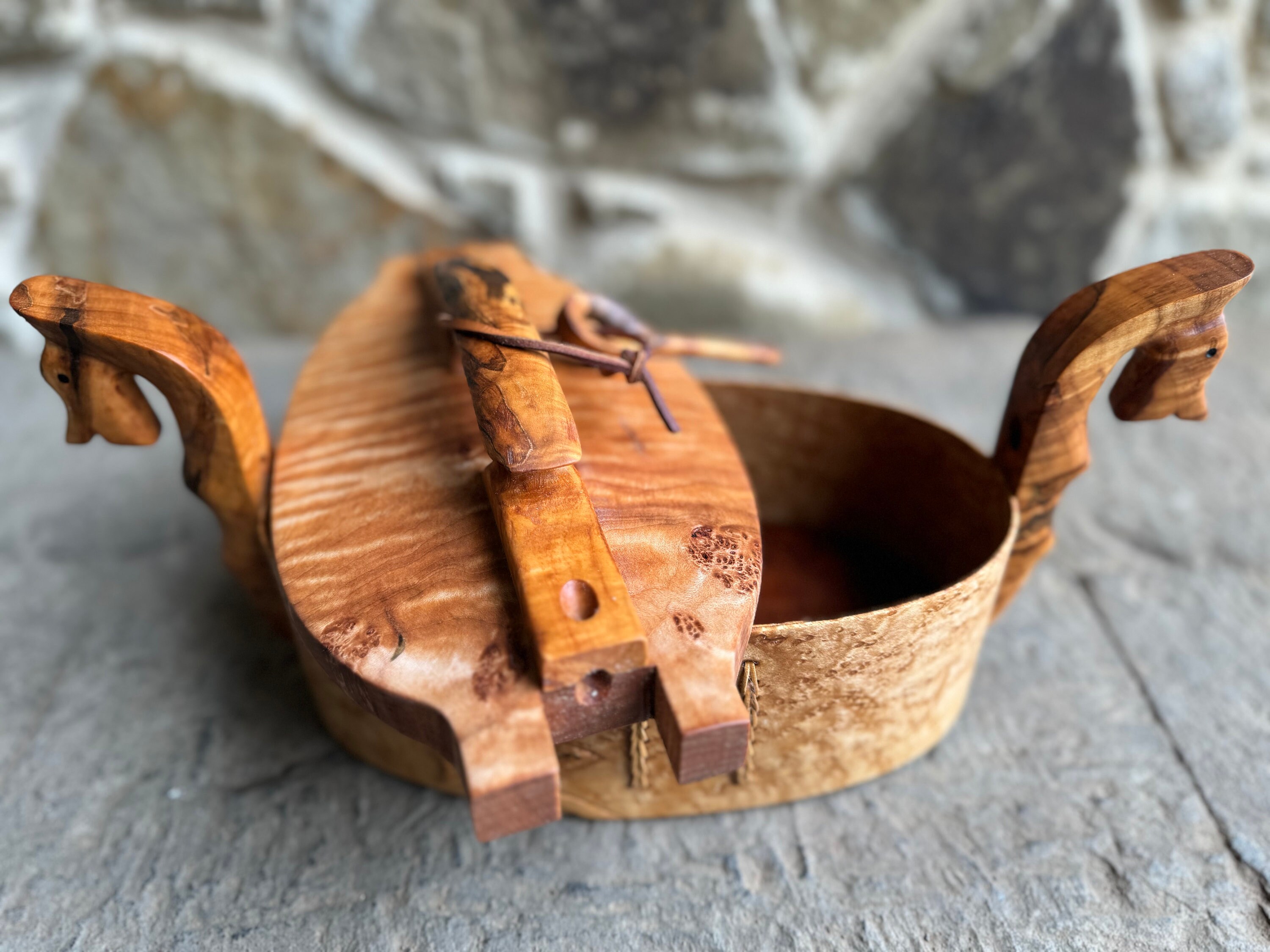 Norwegian Tine Bentwood Box, Norse Sewing Kit, Trinket Storage ...