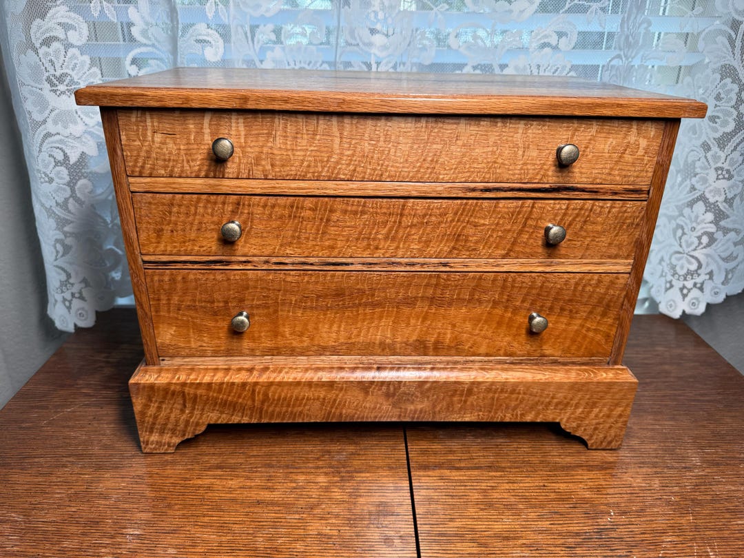 Handcrafted White Oak Chest With Hidden RFID Locking Drawer - Etsy