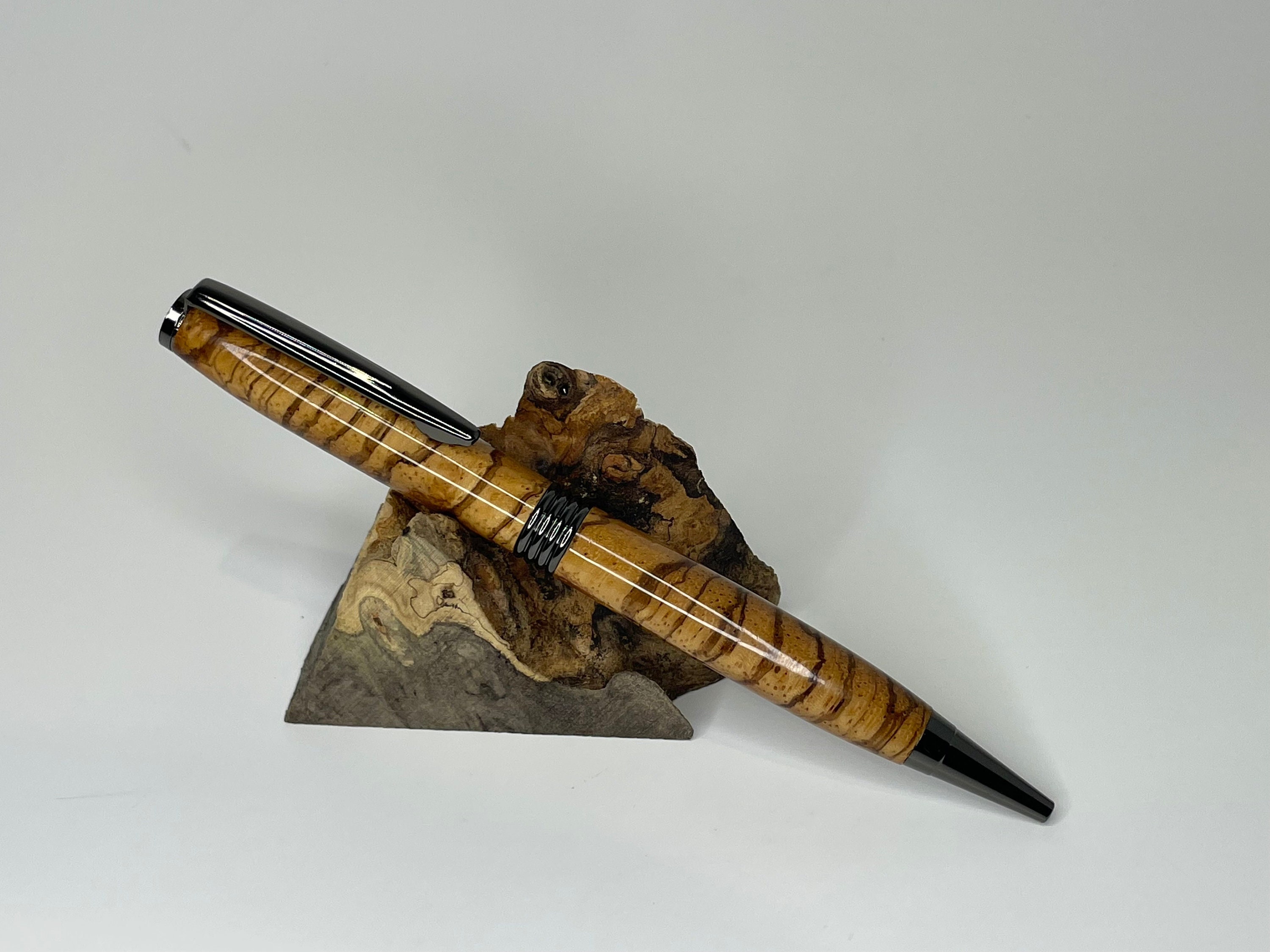 Zebrawood End Grain Slimline Style Pen Pen With Velvet Pen - Etsy