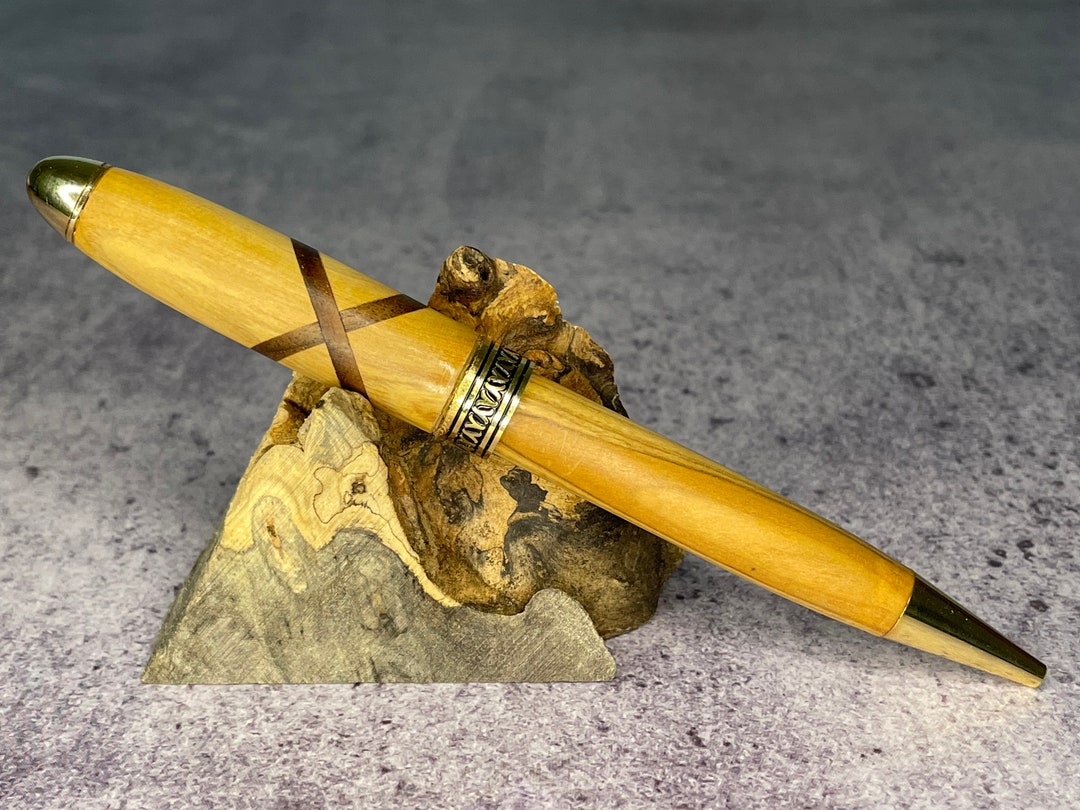 Olive Wood Infinity Inlay Twist Pen Euro Style Pen Pen - Etsy