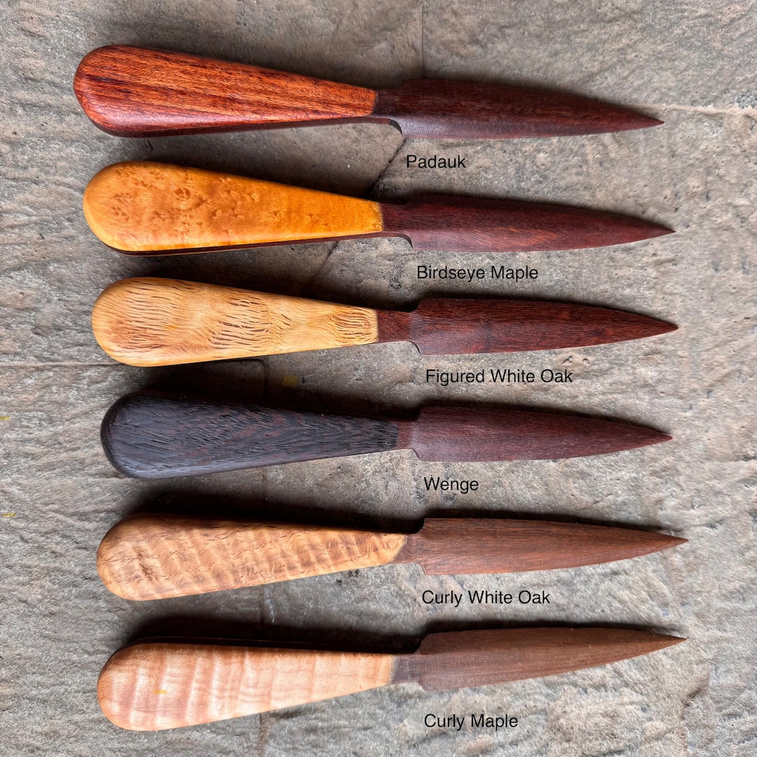 Personalized Handmade Wooden Letter Opener: Ipe Blade, Hardwood Handle ...