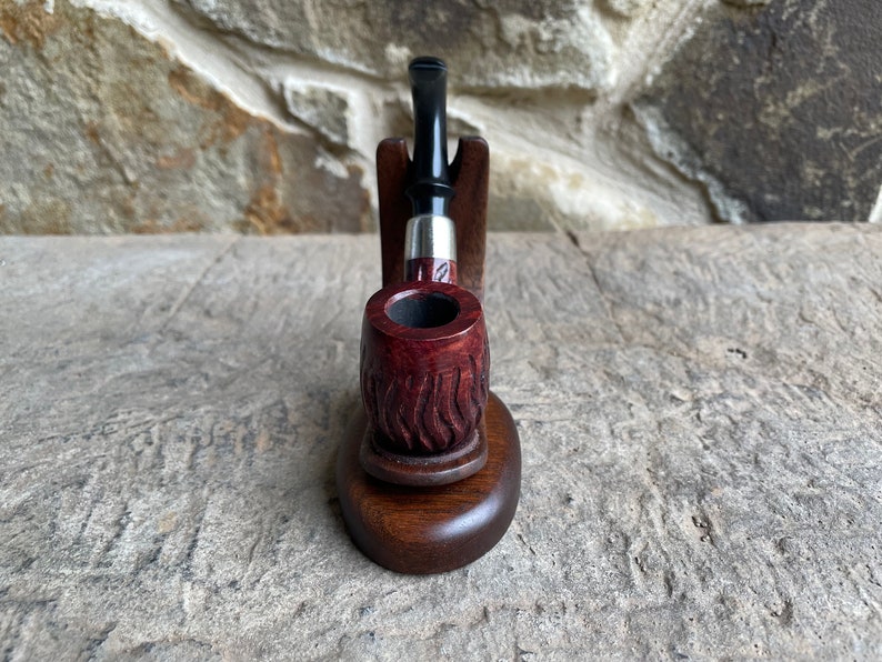 Wooden Pipe Stand/ Pipe Display/ Handmade Walnut & Ipe Wood - Etsy
