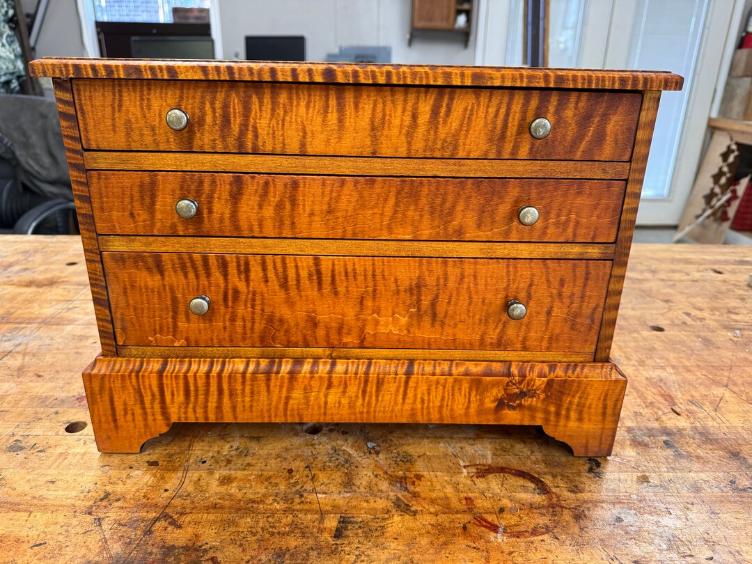 Small Chest With Hidden Drawer, Secret Compartment Wooden Jewelry Box ...