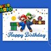 Super Mario Wish Card, Birthday Wish Card, Mario and Luigi Greeting ...