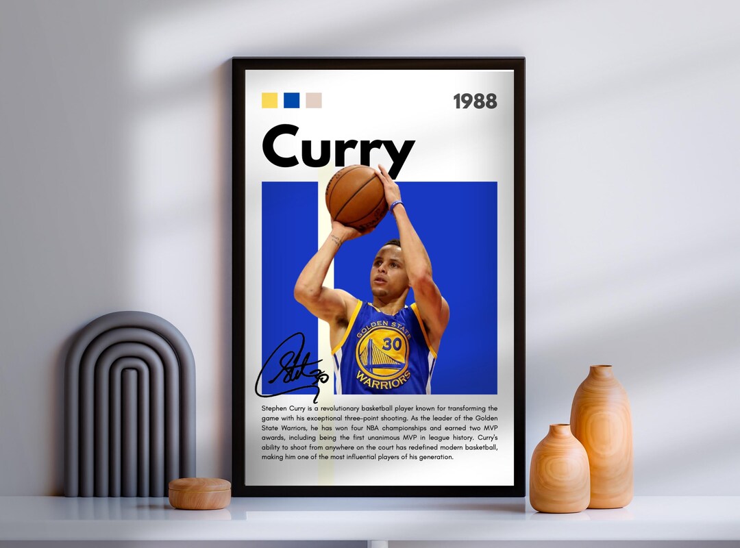 Stephen Curry Poster Basketball Basketball Players Poster Gift Poster ...