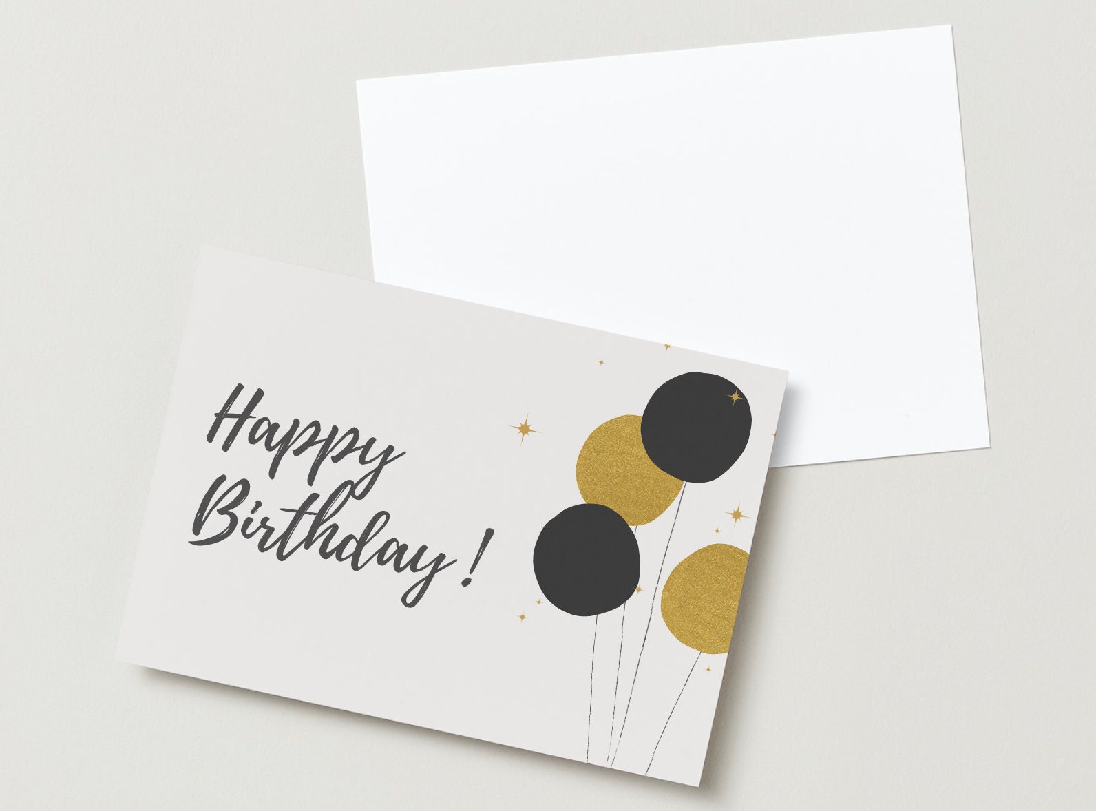 Happy Birthday Wish Card, PRINTABLE and EDITABLE Gift Idea, Modern and ...