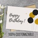 Happy Birthday Wish Card, PRINTABLE and EDITABLE Gift Idea, Modern and ...