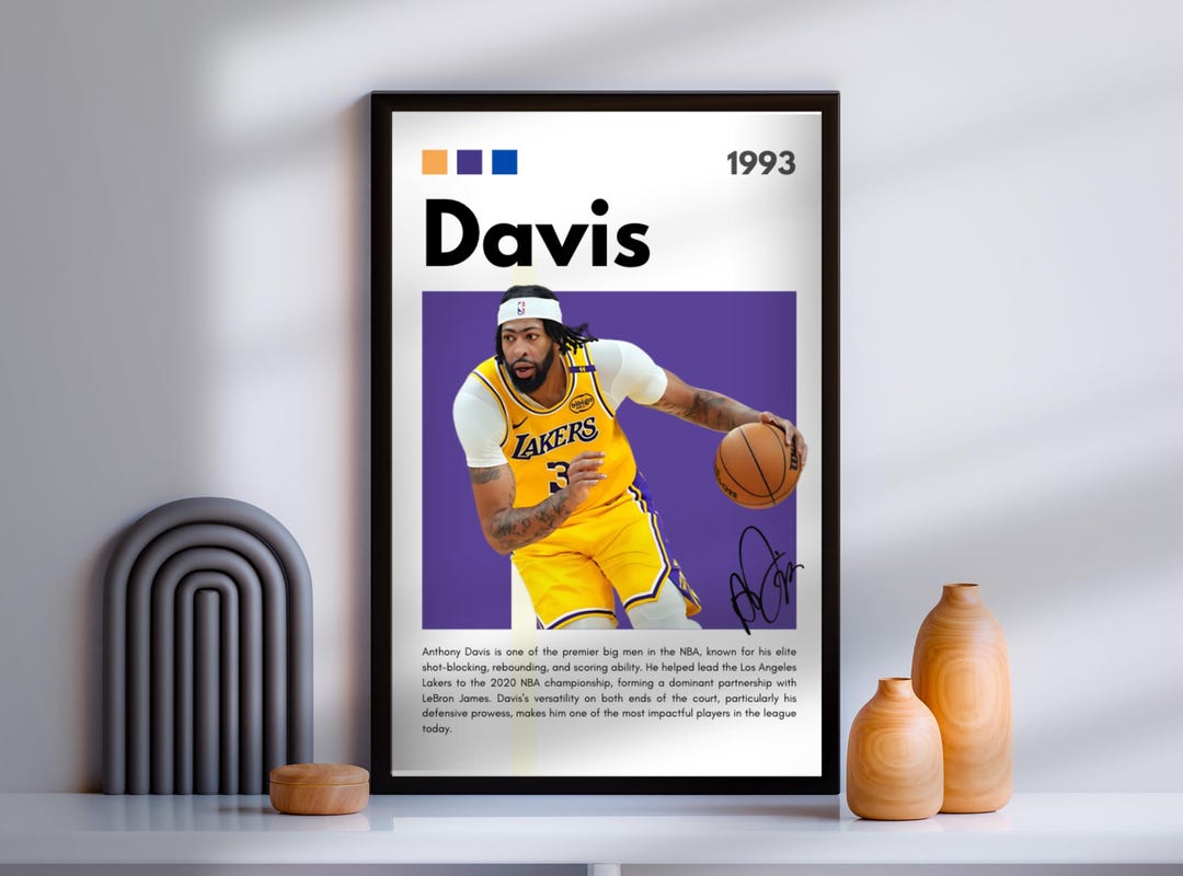 Anthony Davis Poster Basketball Basketball Players Poster Gift Poster ...