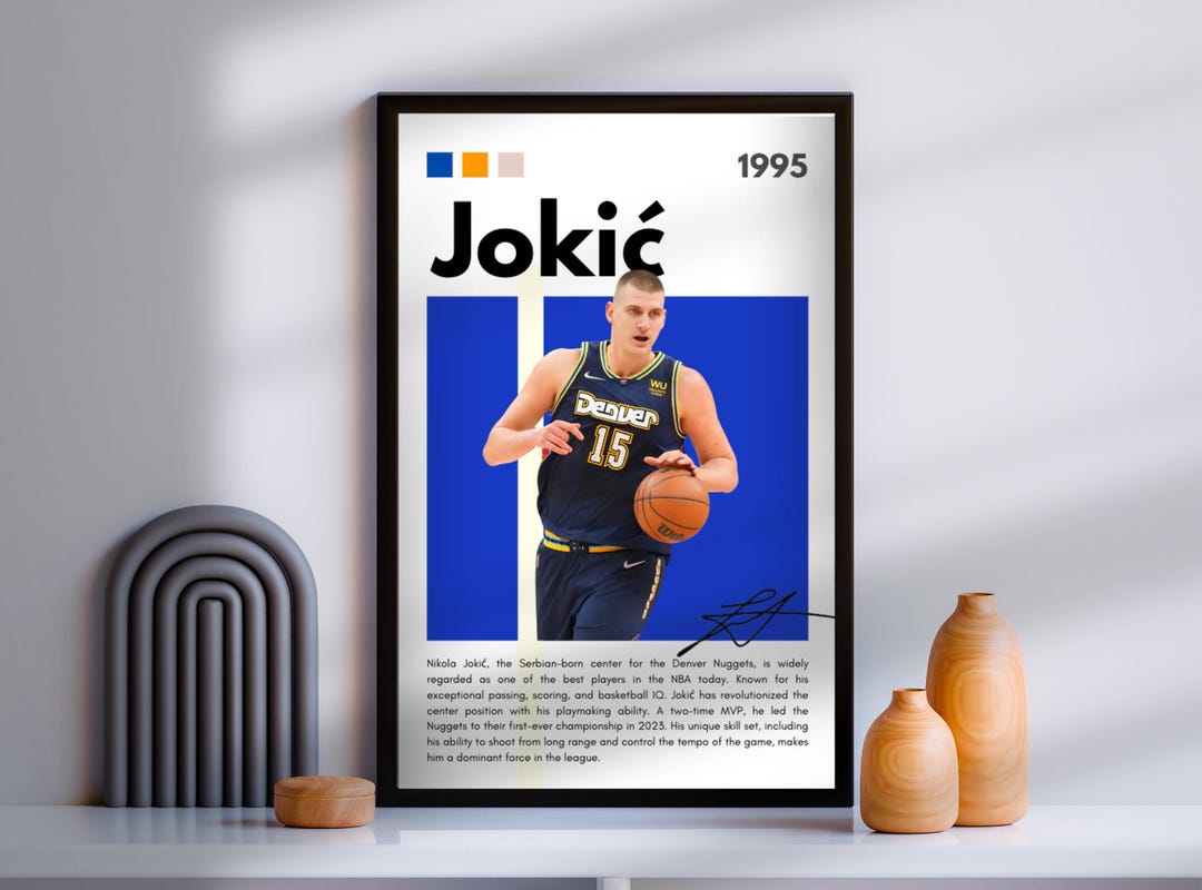 Nikola Jokic Poster Basketball Basketball Players Poster Gift Poster ...