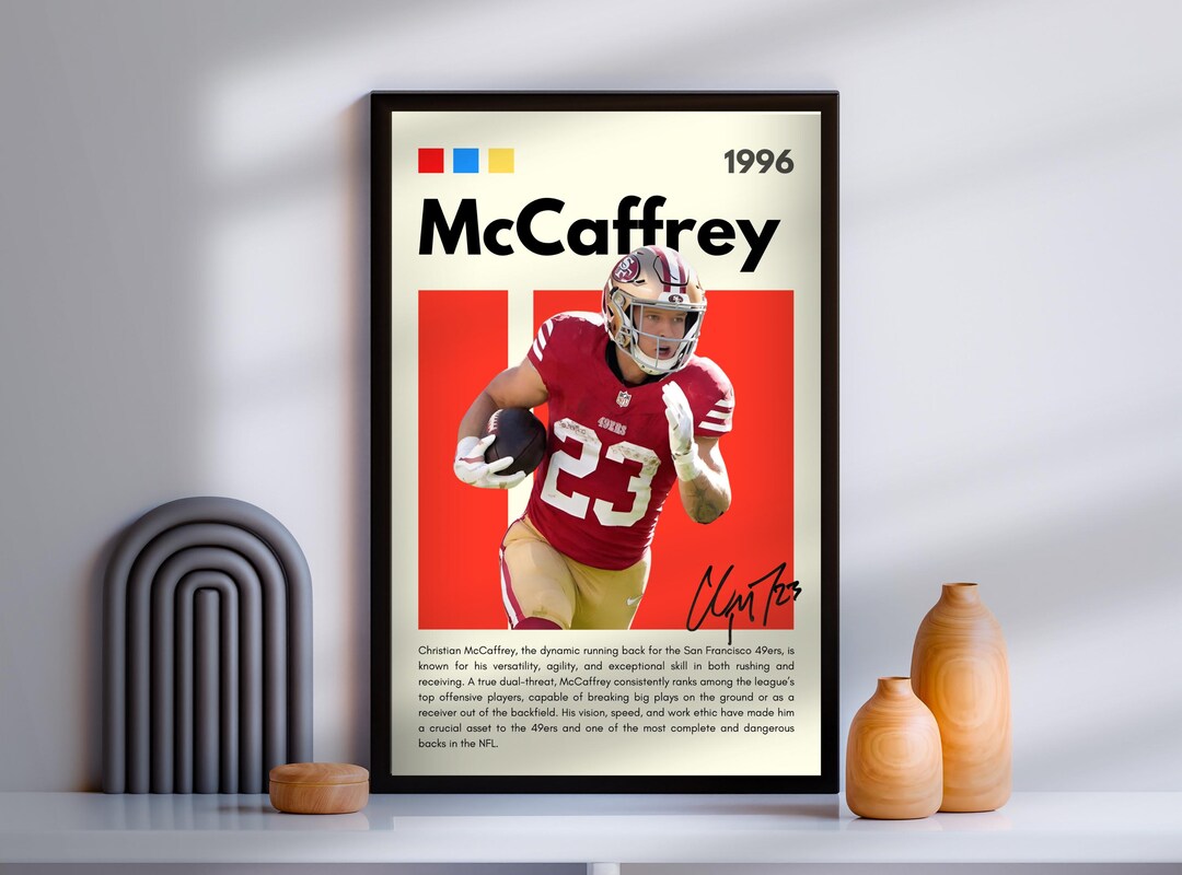 Christian Mccaffrey Poster NFL American Football Player Poster ...