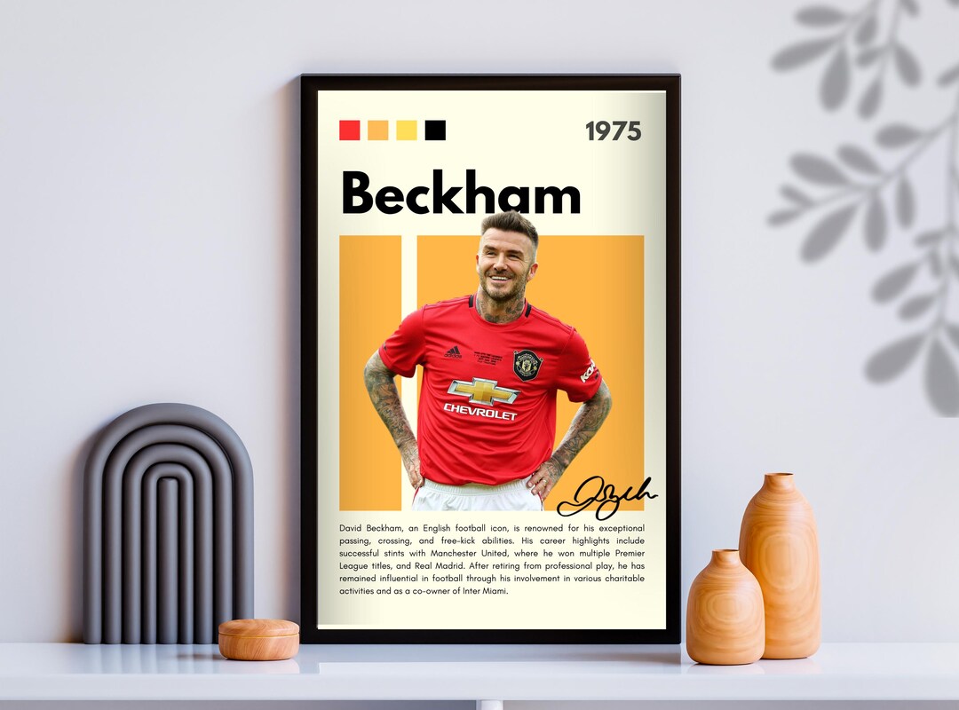 David Beckham Poster Football Poster Inter Miami Gift Football Lover ...