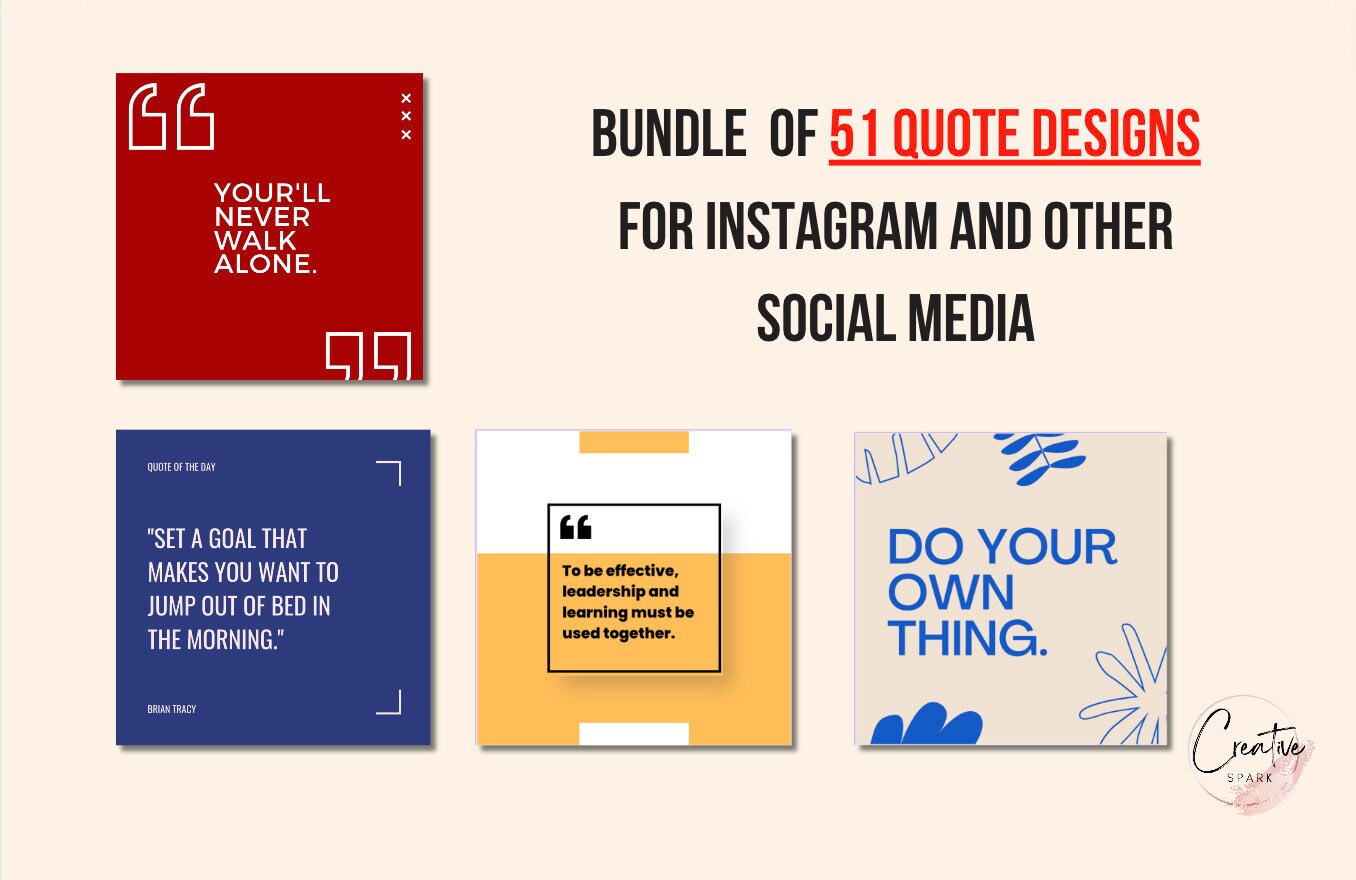 50 Creative Quote Template Instagram | Minimalist Quotes | Motivational ...