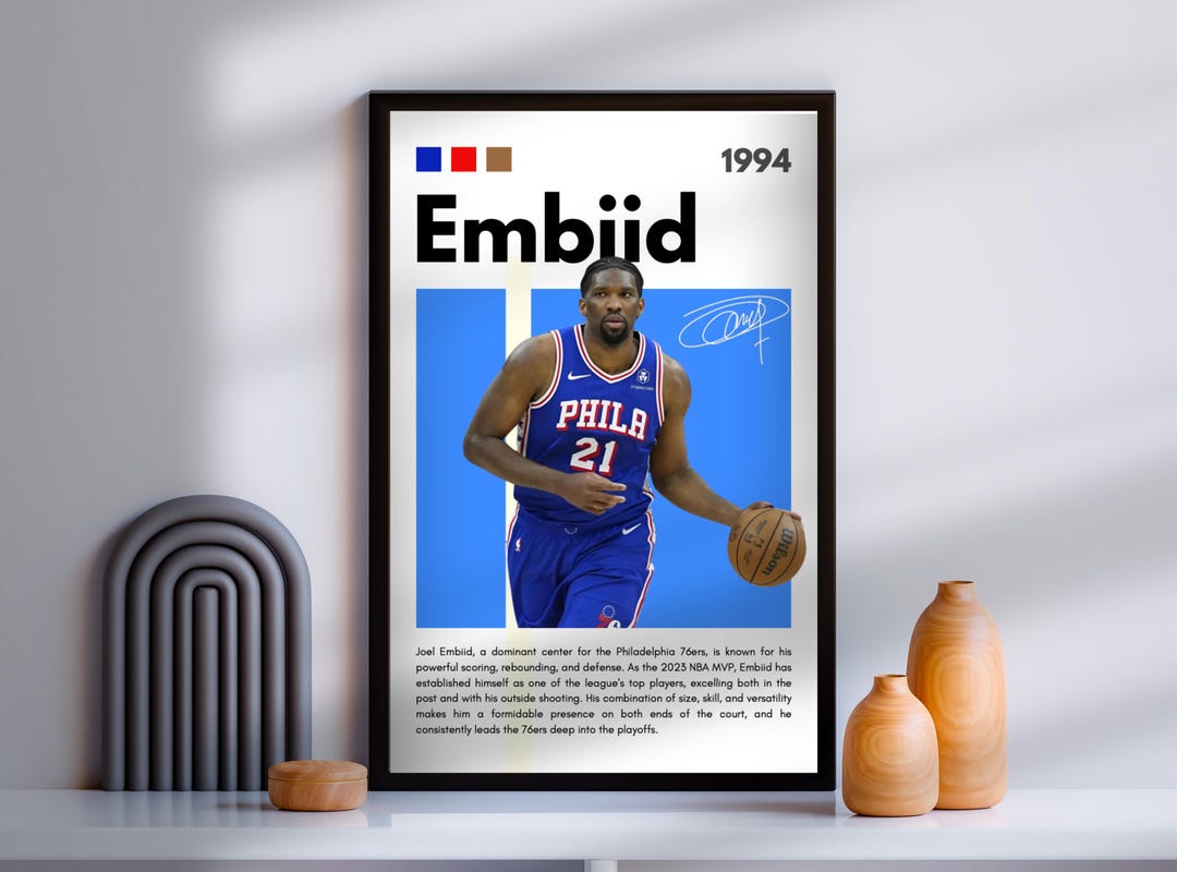 Joel Embiid Poster Basketball Basketball Players Poster Gift Poster ...