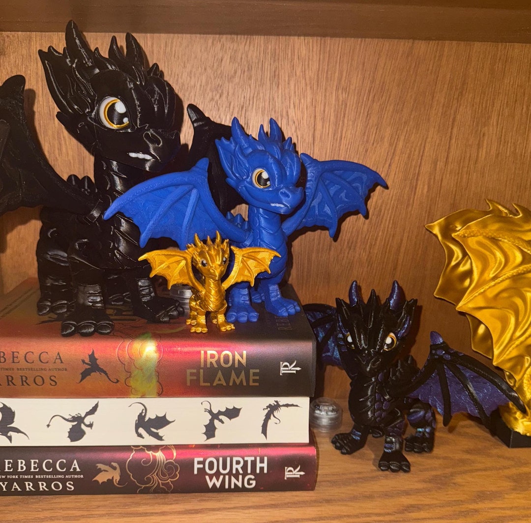 Fourth Wing Dragons; Book Shelf Decor - Etsy