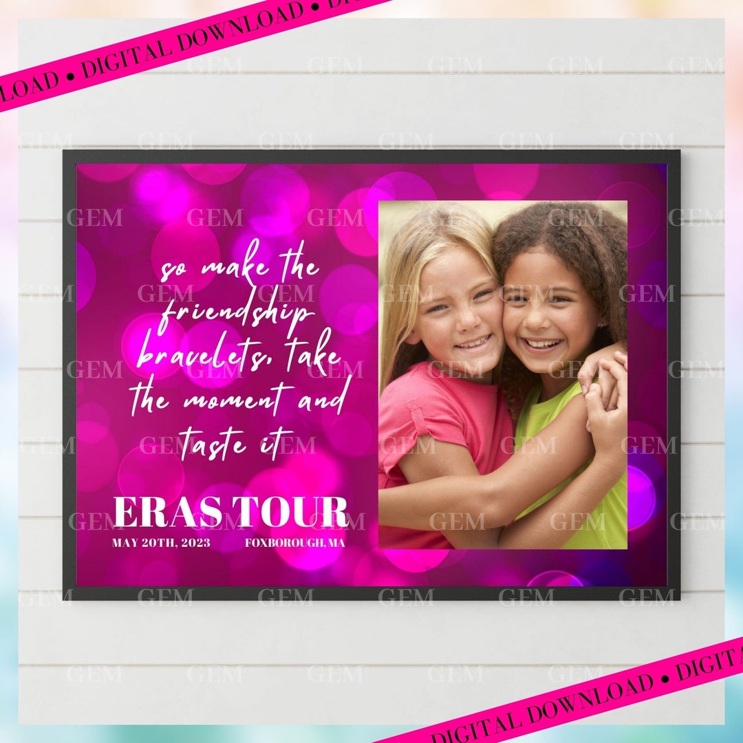 Personalized Eras Tour Concert Memory Photo Digital Poster | Custom ...