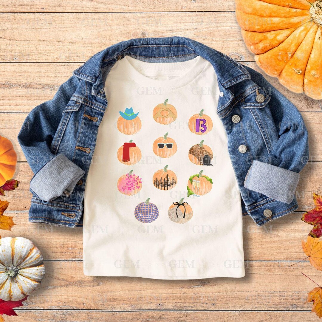 Eras Pumpkins Kids & Adult Halloween Tee | Pumpkins Decorated as Eras ...