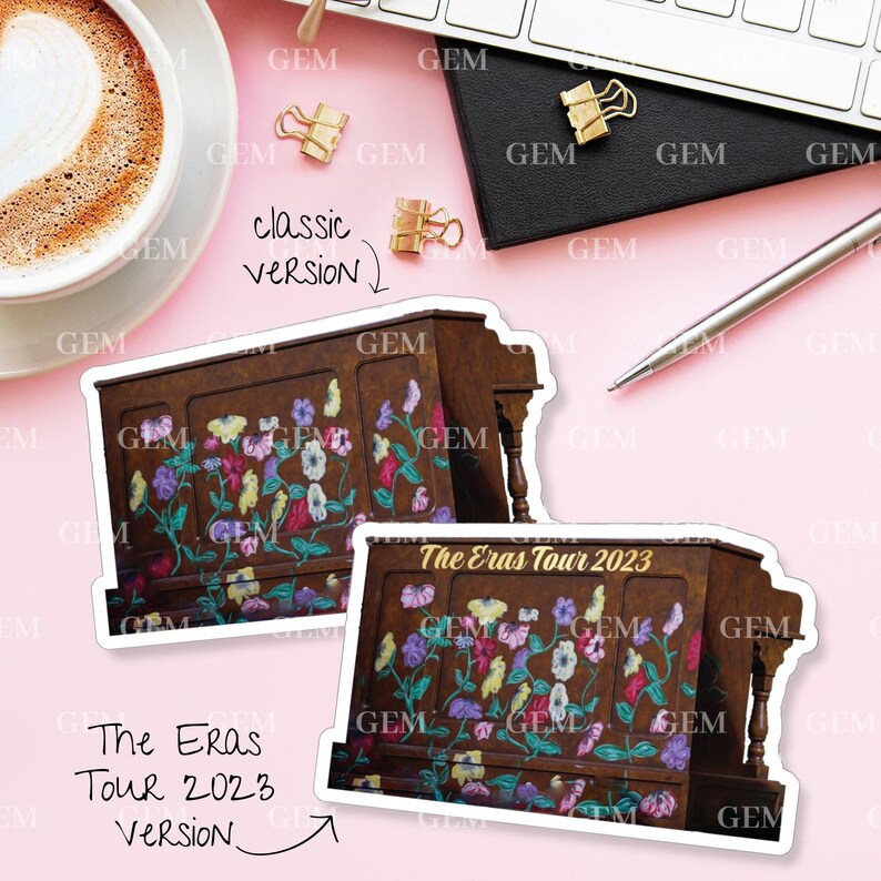 Surprise Song Piano Sticker | Eras Tour Laptop Decal | Custom Eras Tour ...