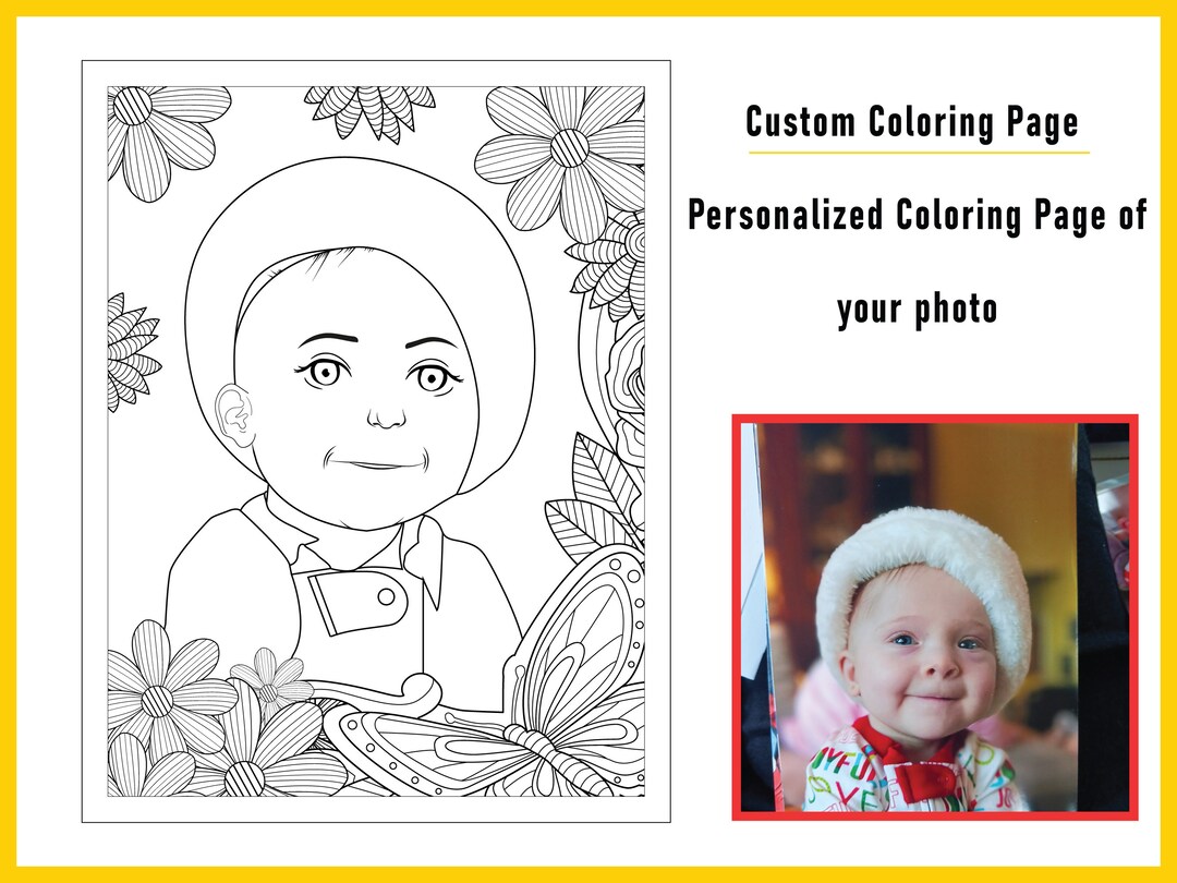 Custom Coloring Page Personalized Coloring Page of Your - Etsy UK