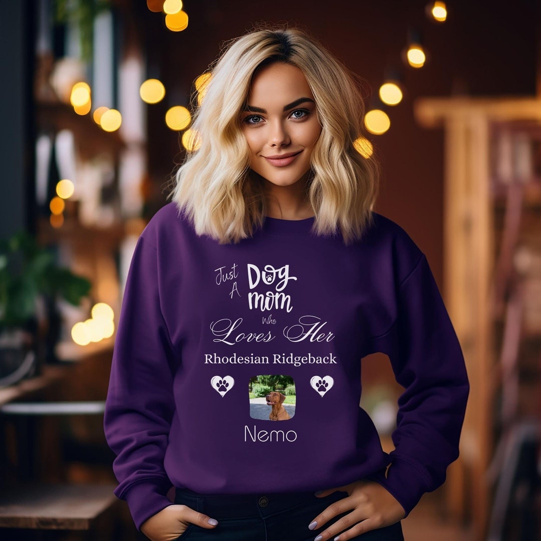 Personalized Rhodesian Ridgeback Dog Mom Shirt,custom Dog Photo Shirt ...