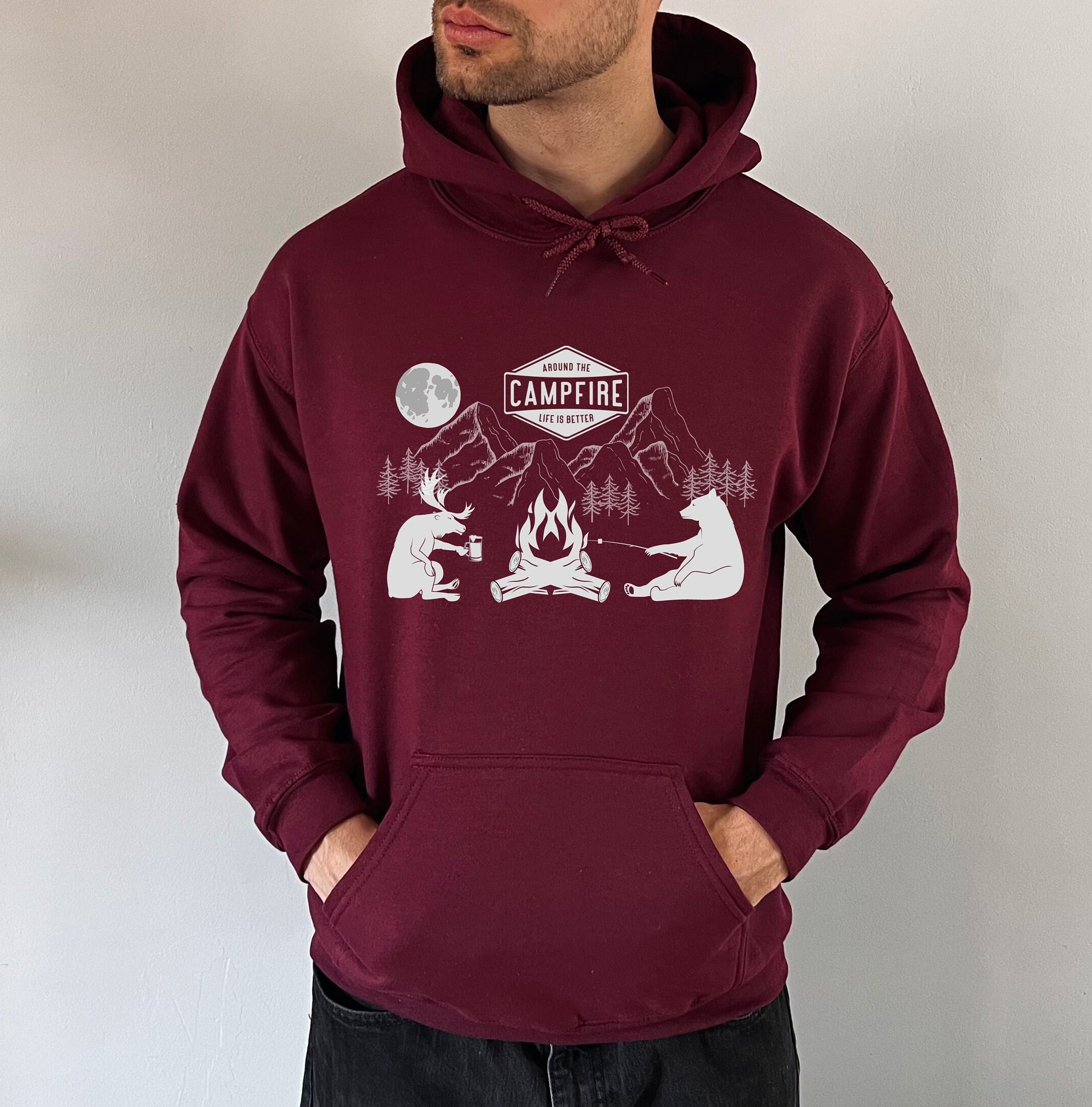 Around the Campfire Life is Better Hoodie, Camping Sweatshirt, Camp ...