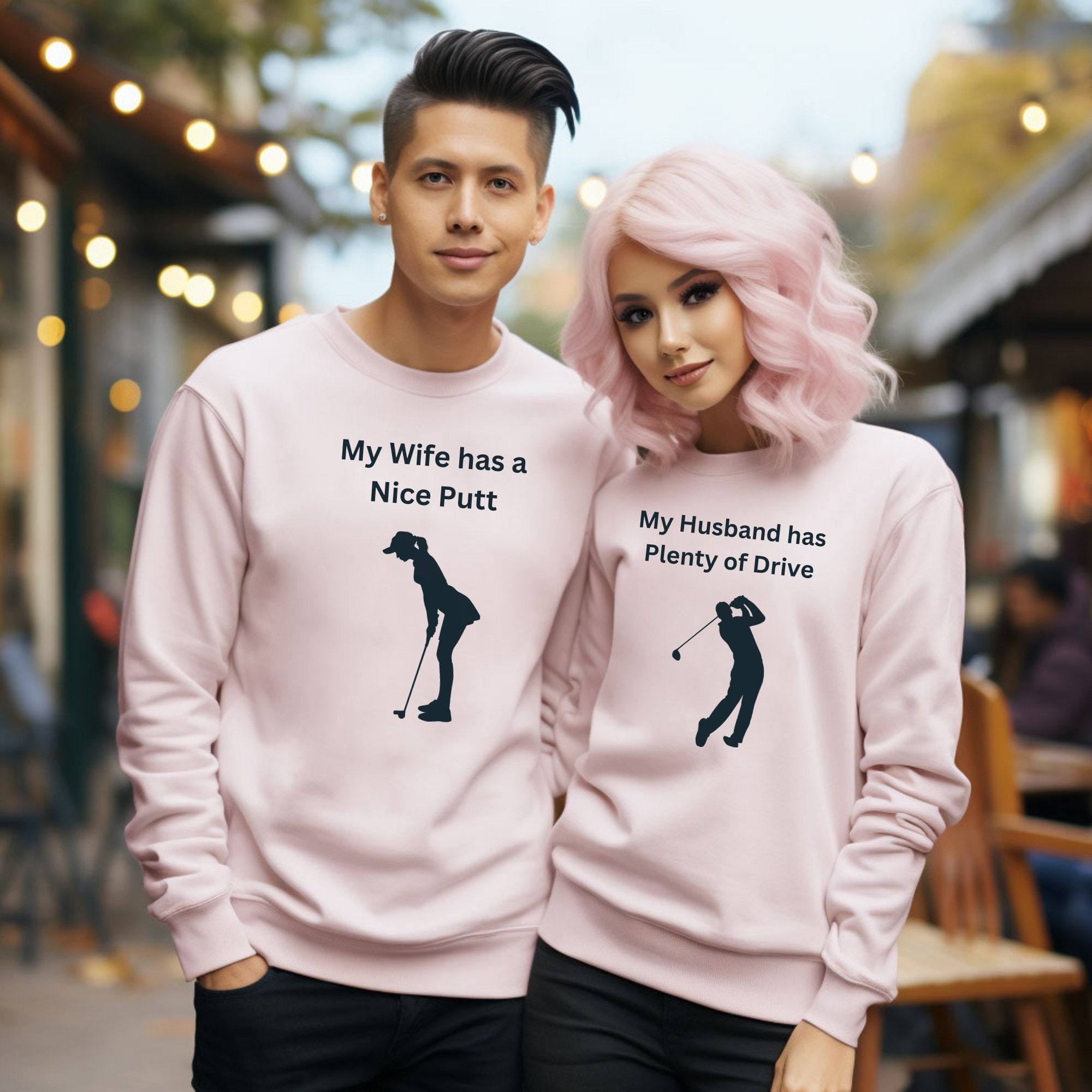 Golf Theme Couple Sweatshirt. Funny Double Entendre for a His Her Shirt ...
