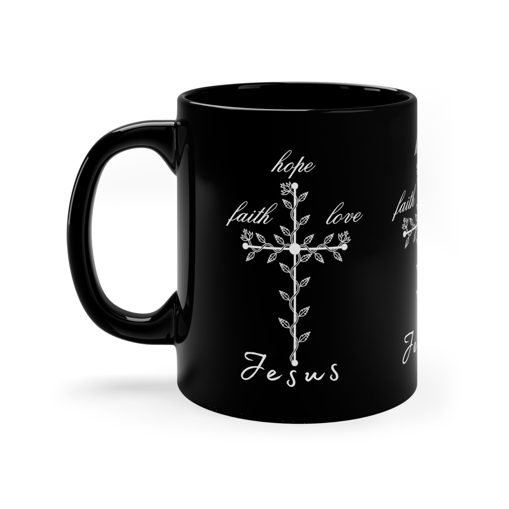 Faith Cross Mug, Faith Hope Love Jesus Mug, Christian Gift, Faith Gift ...