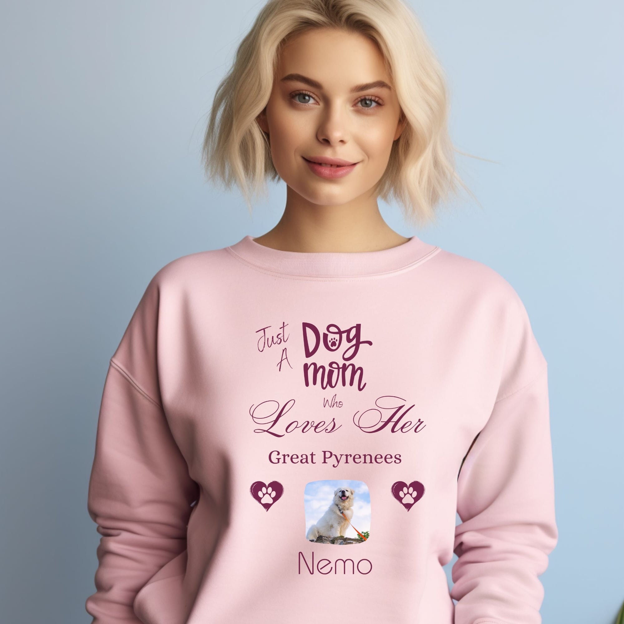 Personalized Great Pyrenees Dog Mom Shirt,custom Dog Photo Shirt,great ...