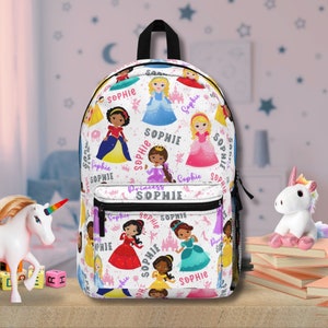 Personalized Princess Backpack With Name, Custom Princess Backpack ...