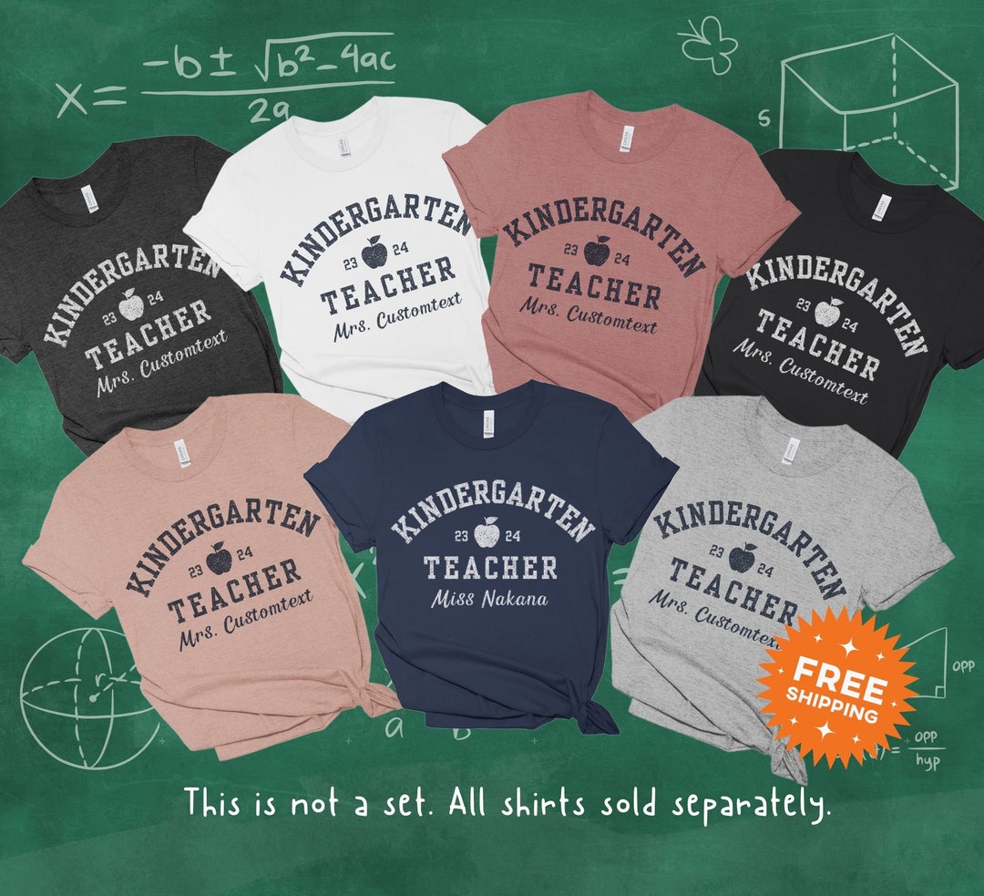 Personalized Retro Kindergarten Teacher Shirts Kindergarten Teacher T ...