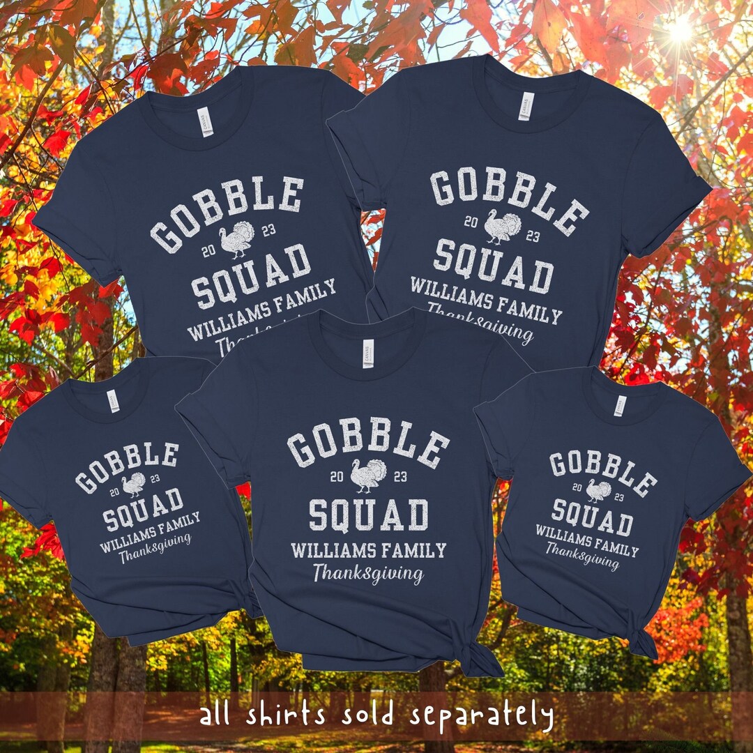Personalized Matching Family Thanksgiving Group Shirts, Retro Turkey ...