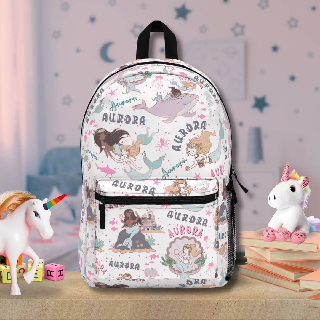 Personalized Mermaid Backpack for Girls, Mermaid Princess Custom ...