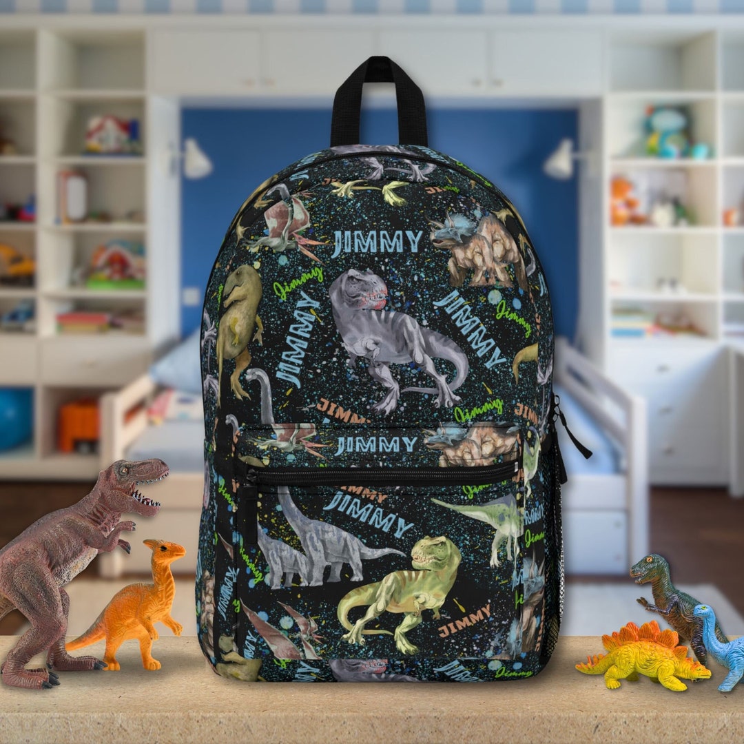 Personalized Dinosaur Backpack, T Rex Custom Name Dinosaur Gift for ...
