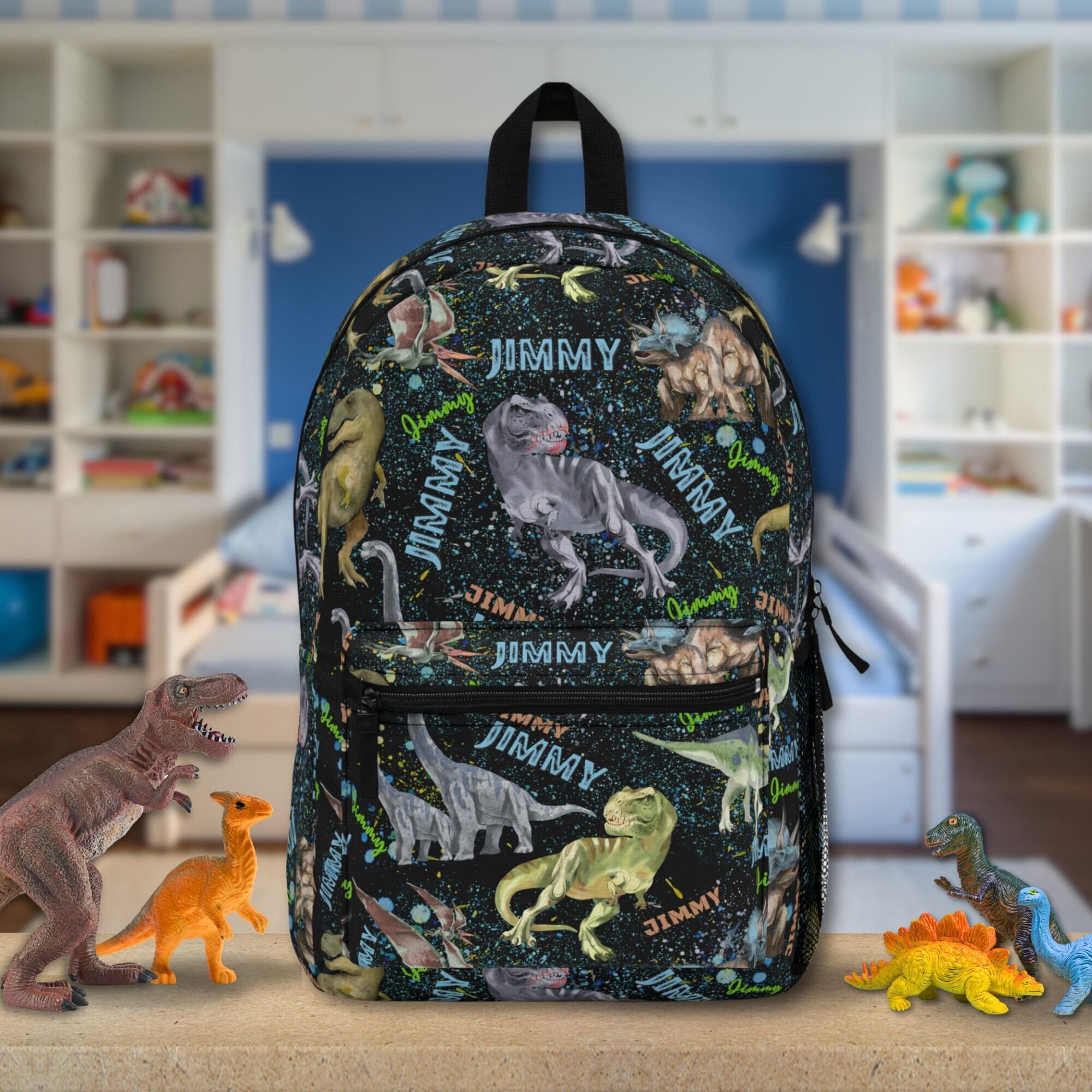 Personalized Dinosaur Backpack T Rex Custom Name Dinosaur - Etsy