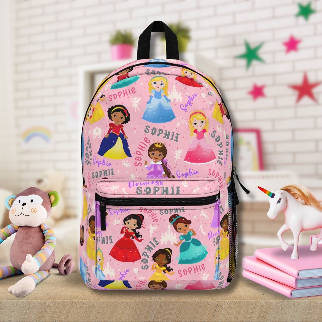 Personalized Princess Backpack With Name, Custom Princess Backpack ...