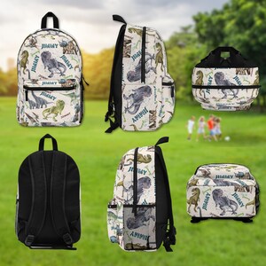 Personalized Dinosaur Backpack, T Rex Custom Name Dinosaur Gift for ...