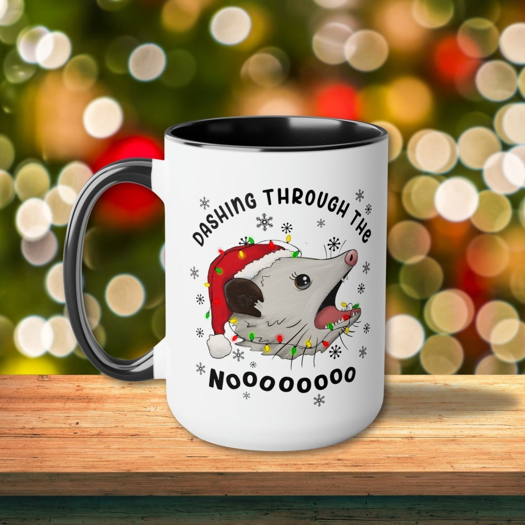 Possum Christmas Mug, Funny Christmas Opossum Mug, Gift for Possum ...