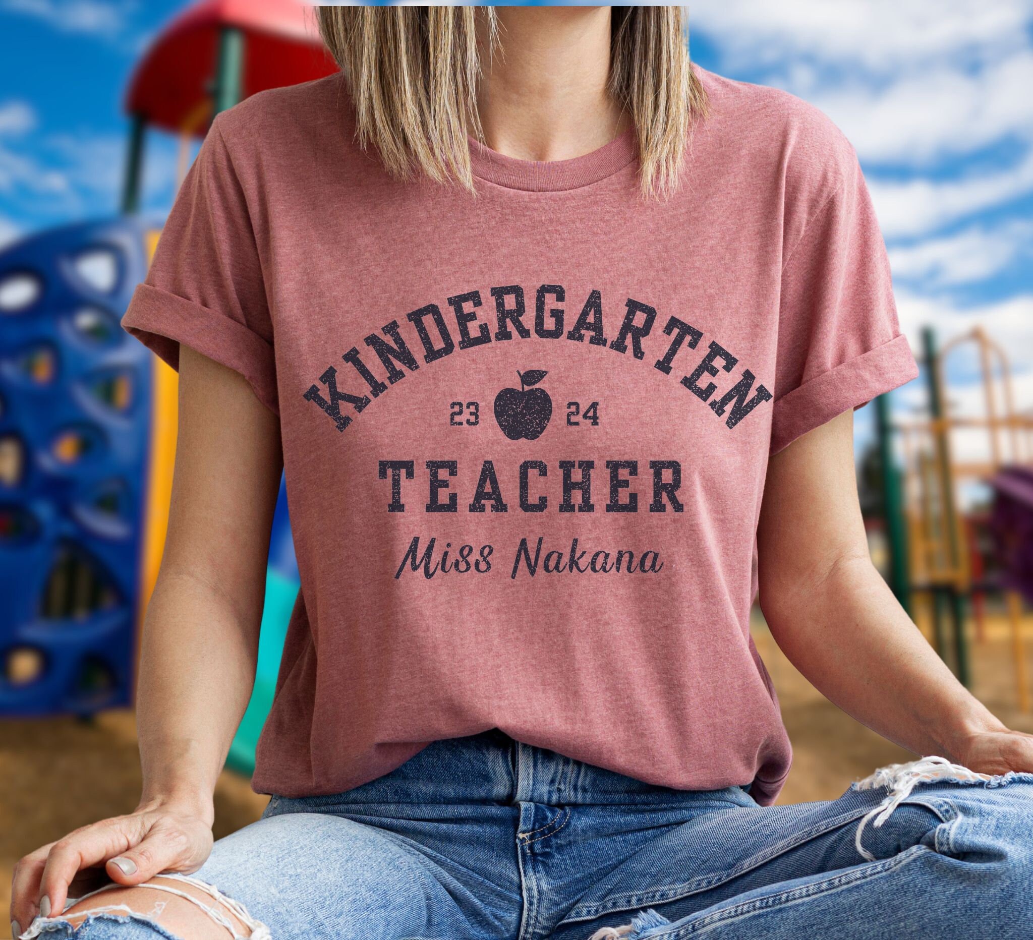 Personalized Retro Kindergarten Teacher Shirts Kindergarten - Etsy
