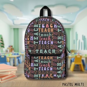 Cute Teach Backpack, Compassion Kindness Confidence Teacher Bookbag ...