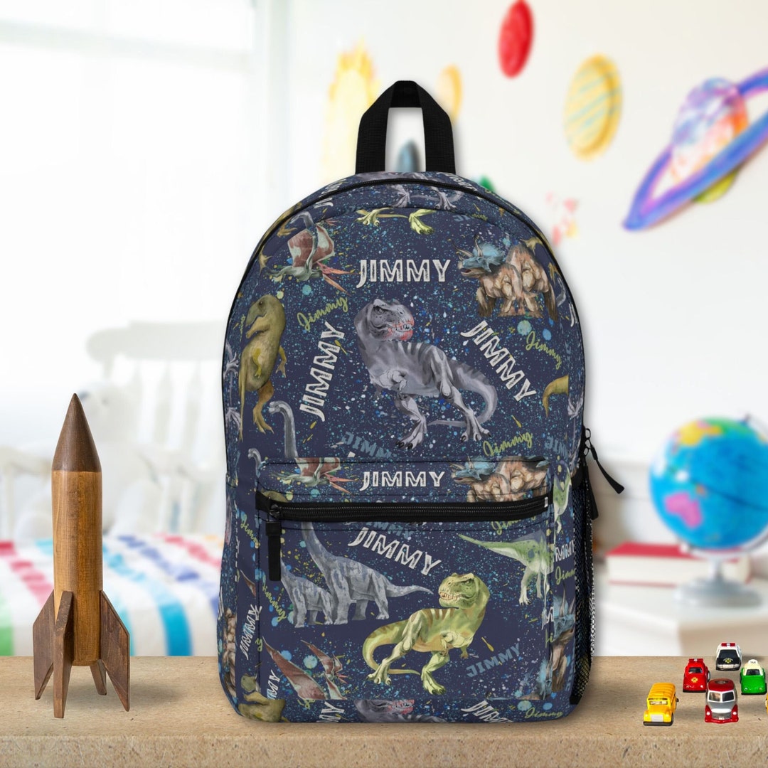 Personalized Dinosaur Backpack, T Rex Custom Name Dinosaur Gift for ...
