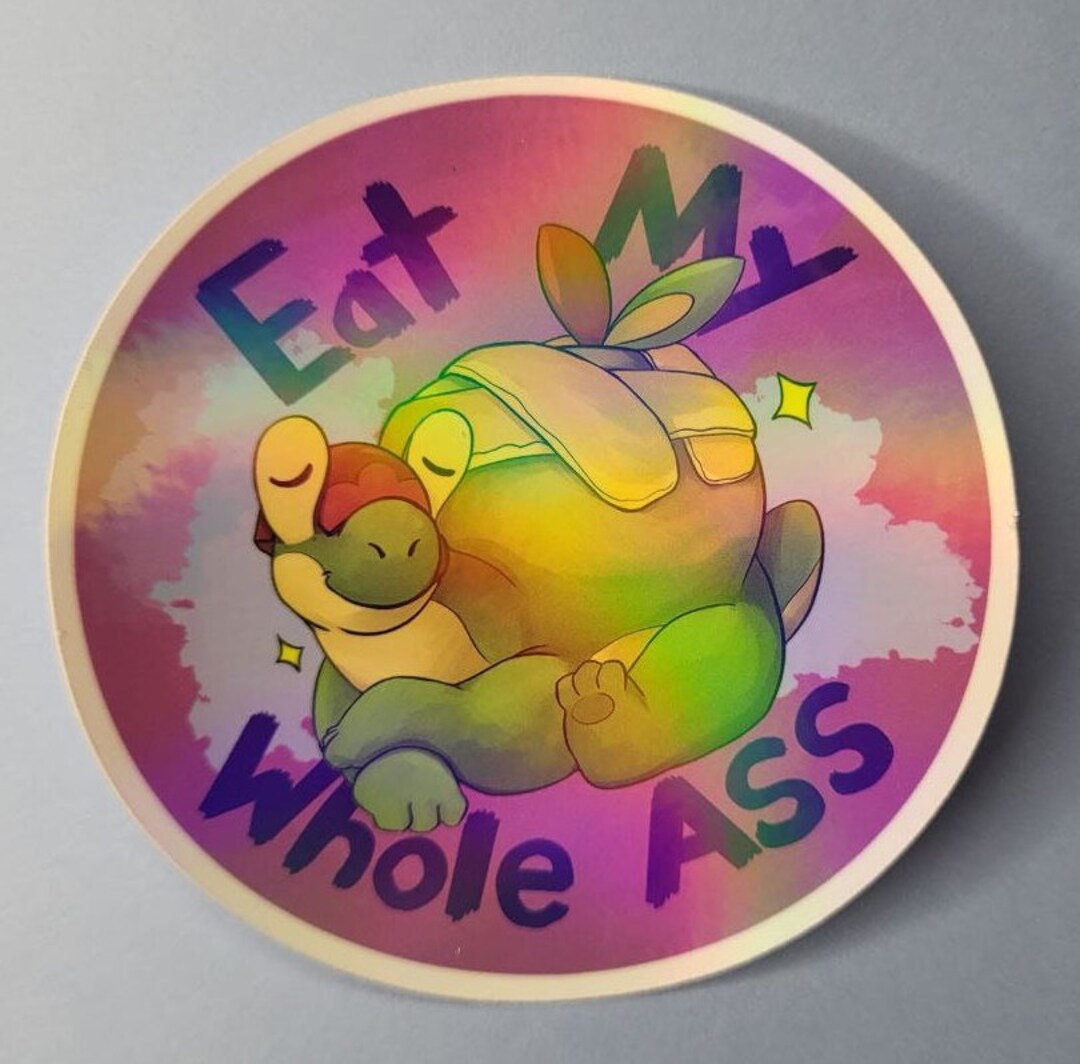 EMWA Holographic Appletun Sticker - Etsy