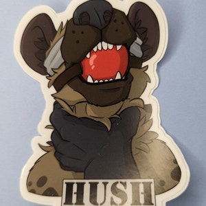 HUSH Sticker - Etsy