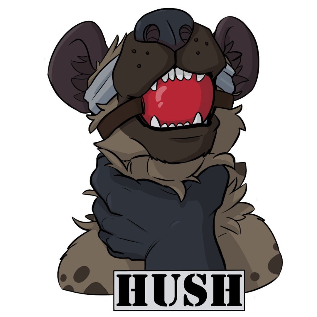 HUSH Sticker - Etsy
