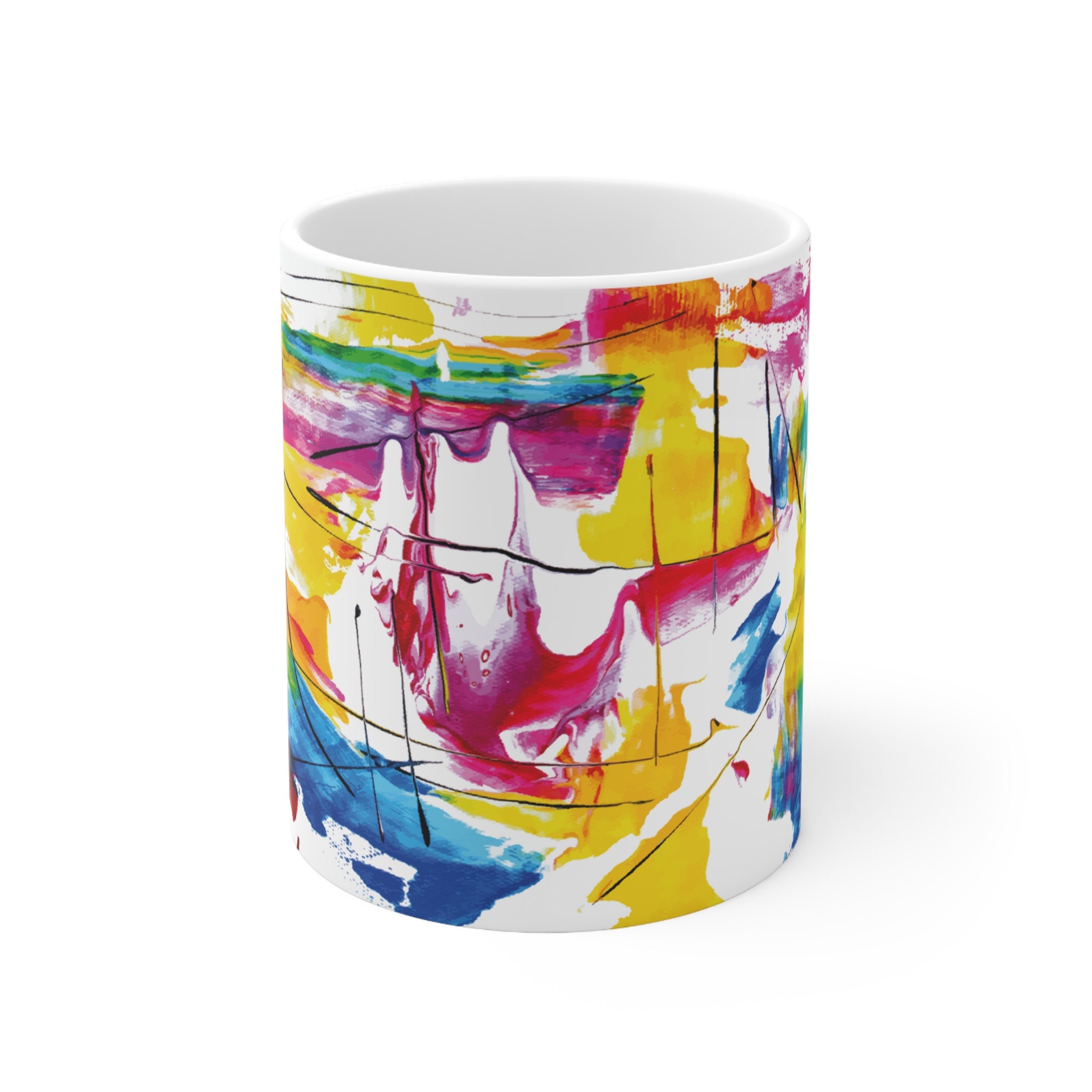 Multi-color Abstract Ceramic Mug Abstract Design Coffee Mug - Etsy