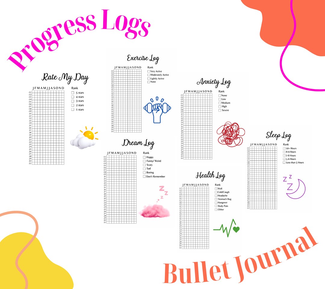 Progress/ Bullet Journal digital Download - Etsy