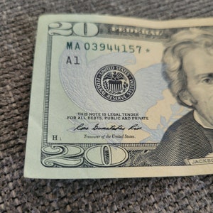 2013 20 Dollar Star Note - Etsy